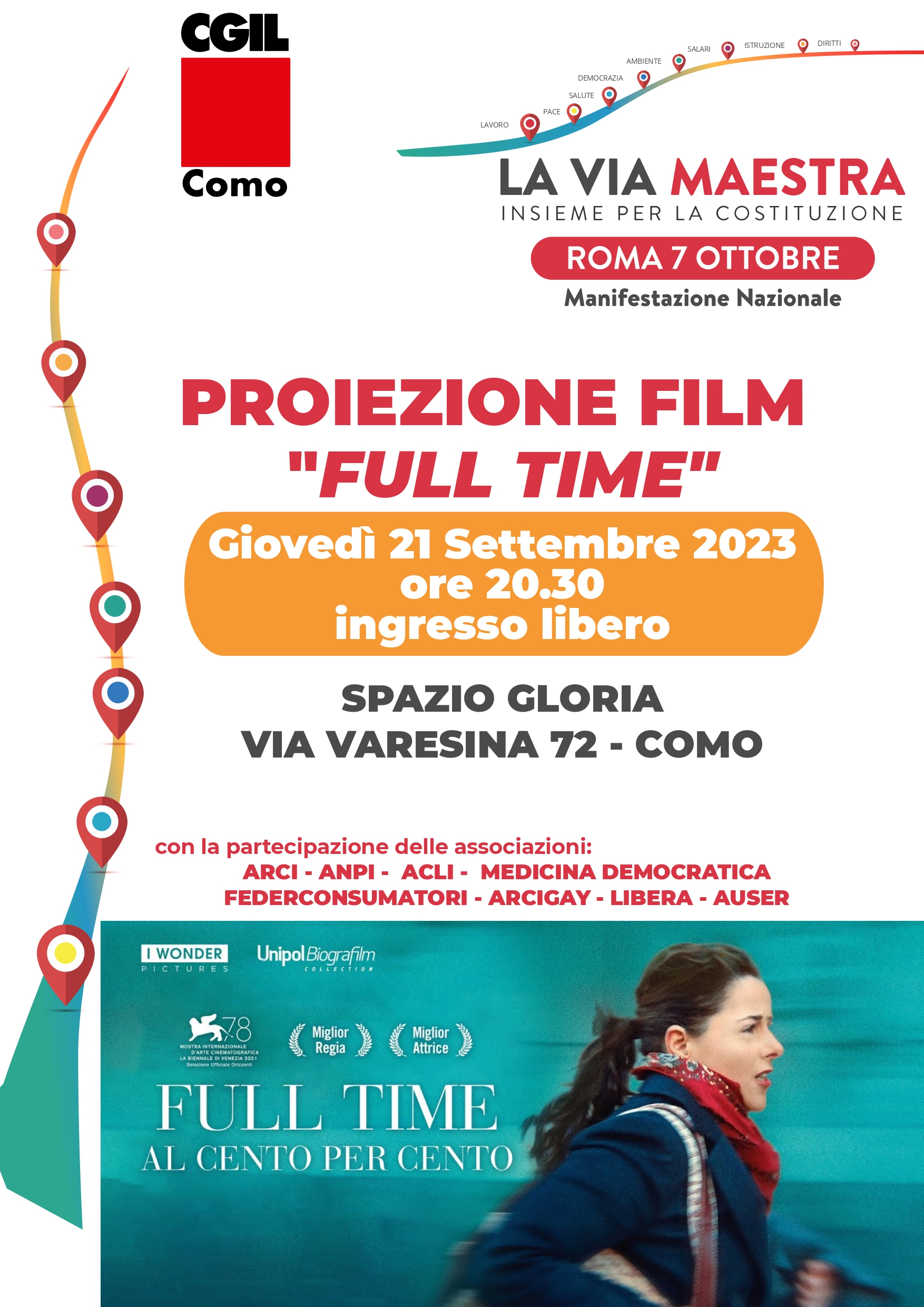 21 settembre/ Al Gloria verso La via maestra - [Arci - Giornalismo partecipato]