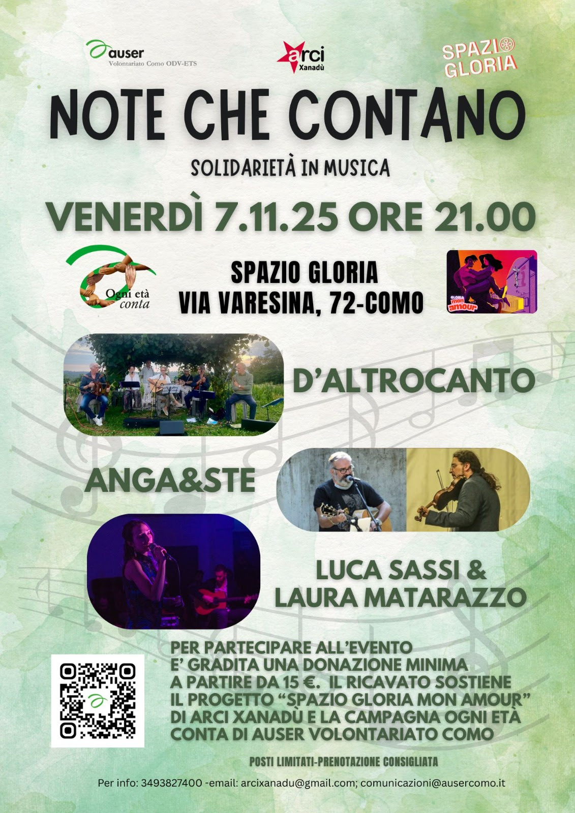 7 novembre/ Note che contano/ Arci Xanadù e Auser insieme - [Arci ...